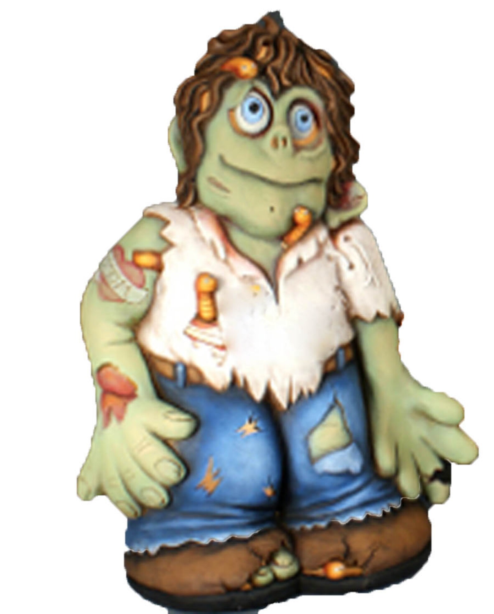 Zombie 13.5" Ceramic Bisque, Ready to Paint With Cut Outs and Clip ...