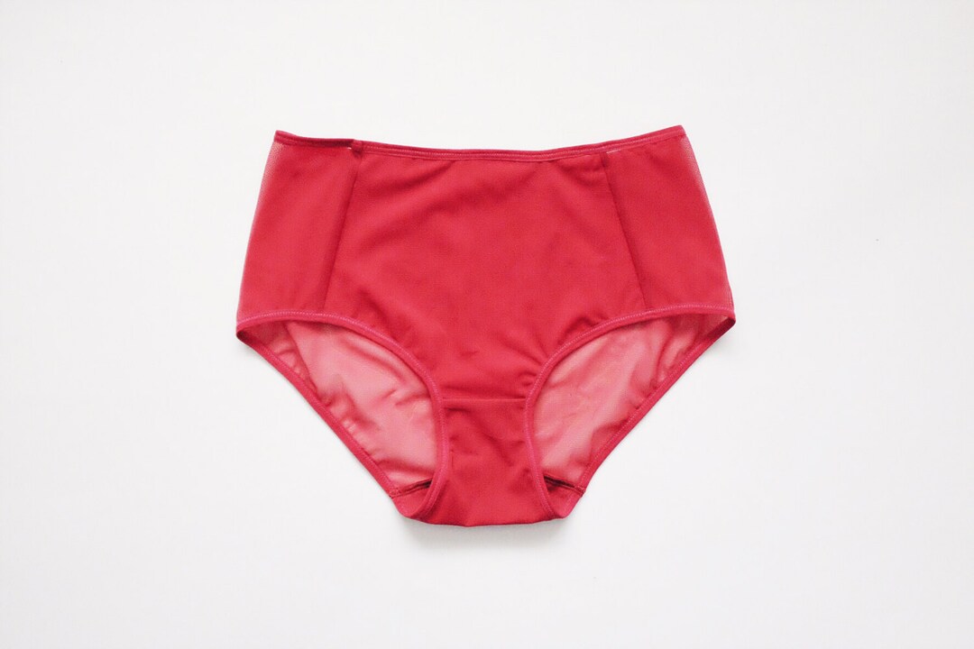 Classically Feminine Panties. Red Mesh Panties. Red Lingerie. All Sizes ...