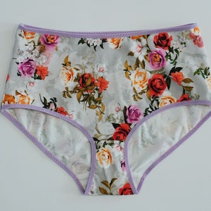 Handmade Floral High Waisted Panties: Soft Cotton Underwear - Etsy