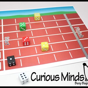 PDF - YOU PRINT -dice Race - Number Recognition Busy Bag - Toddler and ...