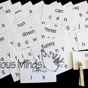 Dolch Sight Word Busy Bag (learning Activity) for Toddlers and Young ...