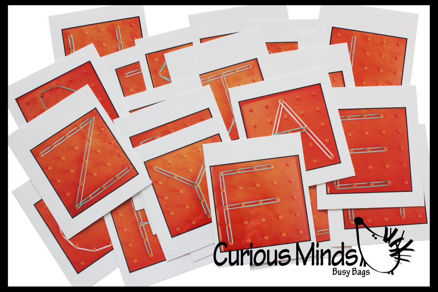 Mini Geoboard shape Alphabet and Number Cards Available - Etsy