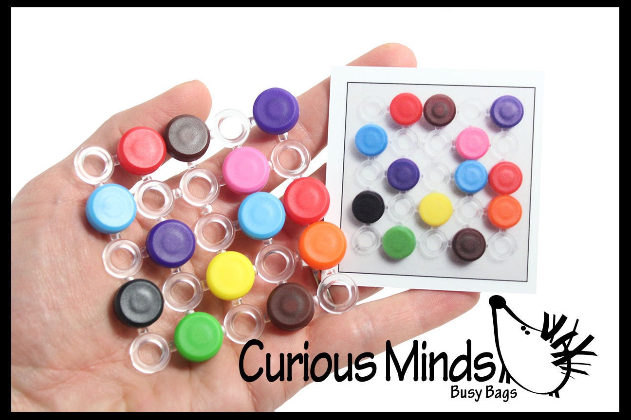 Tiny Flexible Peg Board Pattern Toy With Snap Buttons - Etsy