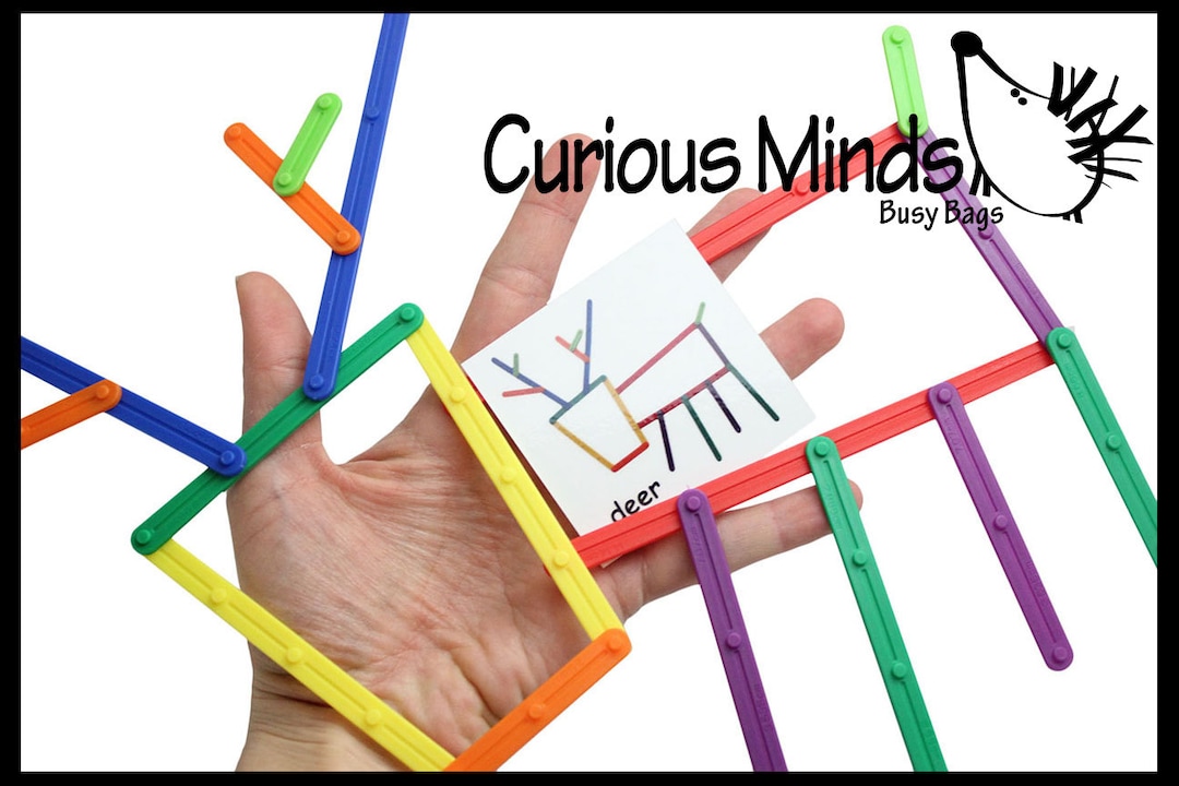 Creating Animals and Objects With Snap Together Plastic Sticks - Follow ...