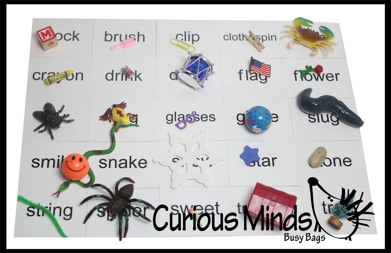 Montessori Alphabet Objects - BLENDS Word Mini Objects With Word Cards ...