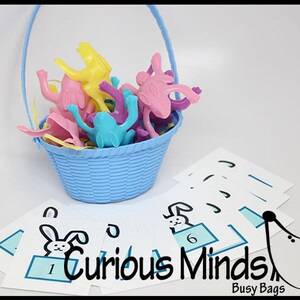 EASTER Busy Bag - Counting Eggs or Bunnies - Math Busy Bags Activity - Etsy