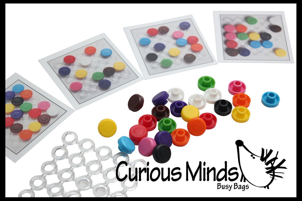 Tiny Flexible Peg Board Pattern Toy With Snap Buttons - Etsy