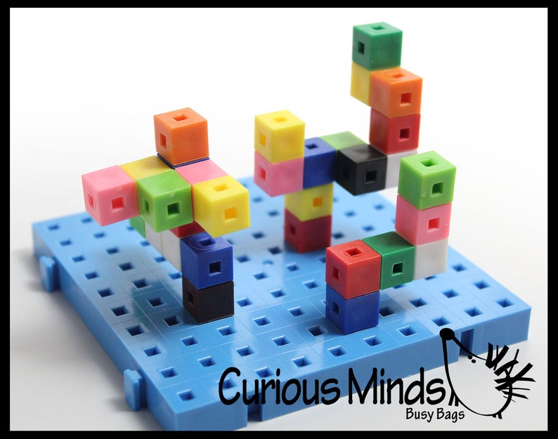 Snap Block Interlocking Cubes and Building Base - Etsy