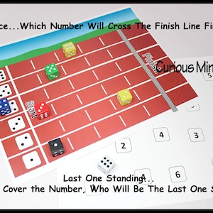 PDF - YOU PRINT -dice Race - Number Recognition Busy Bag - Toddler and ...