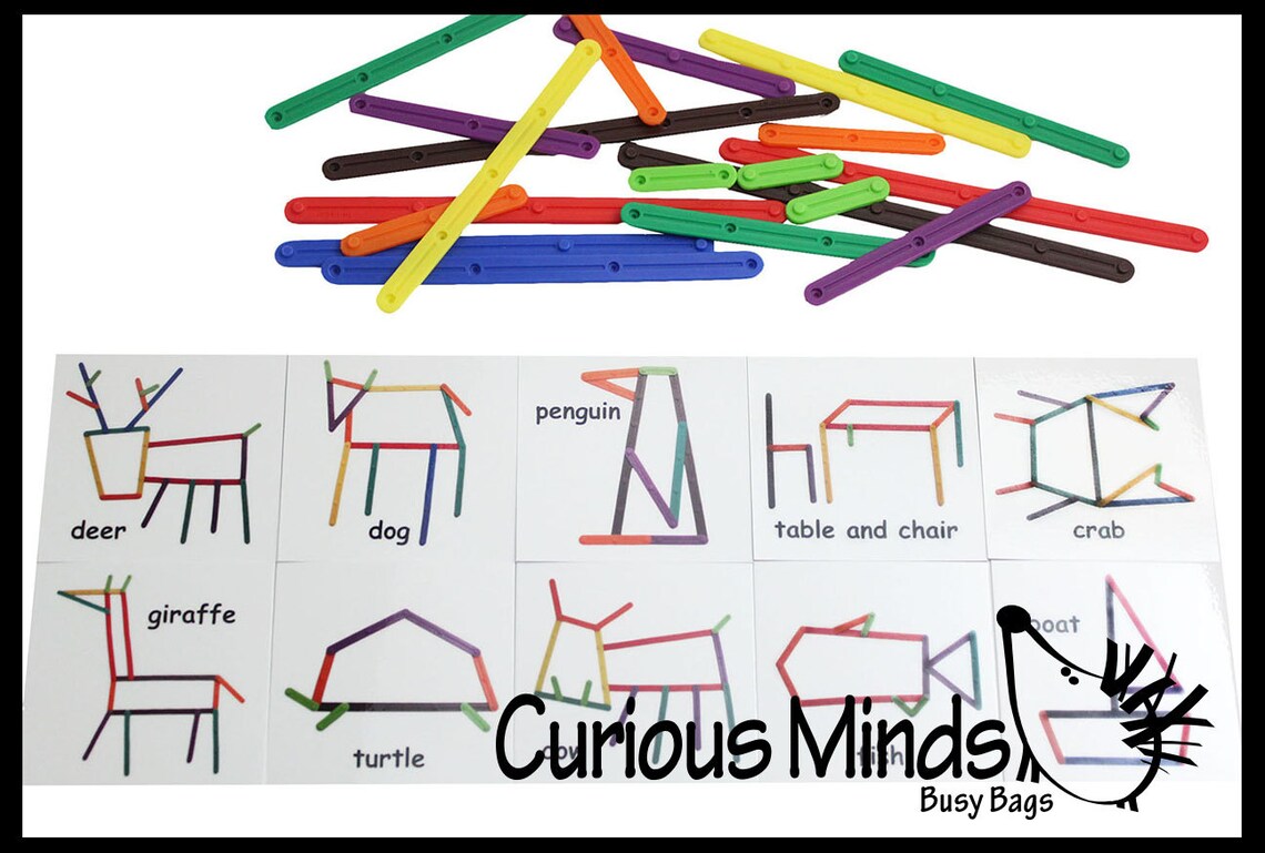 Creating Animals and Objects With Snap Together Plastic Sticks - Follow ...