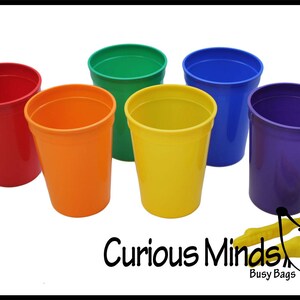 Color Sorting Cups and Beadss Set - Large Bright Beads to Sort ...