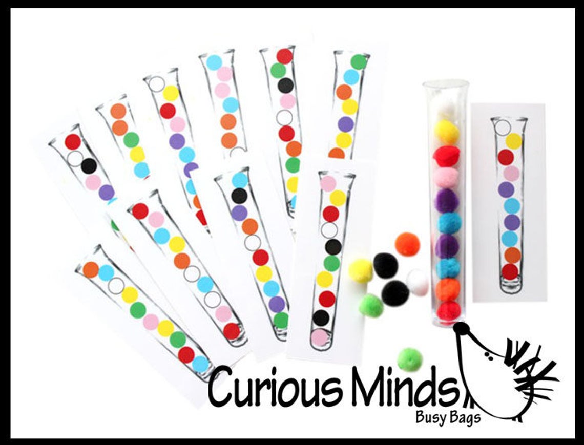 PDF FILE Tube Pattern matching Preschool Busy Bags | Etsy