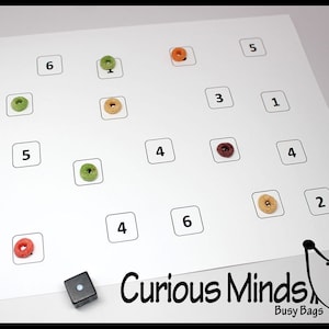 PDF - YOU PRINT -dice Race - Number Recognition Busy Bag - Toddler and ...