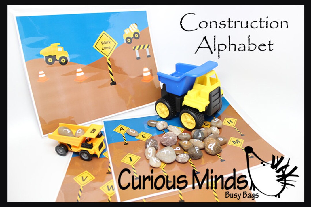 PDF File - YOU PRINT - Busy Bag - Construction Alphabet Matching ...