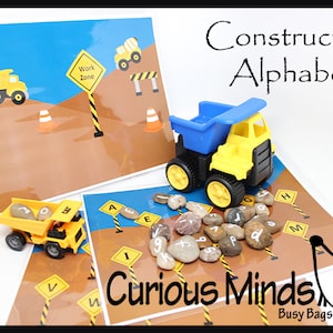 PDF File - YOU PRINT - Busy Bag - Construction Alphabet Matching ...