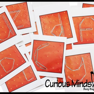 Mini Geoboard (shape, Alphabet and Number Cards Available) - Etsy