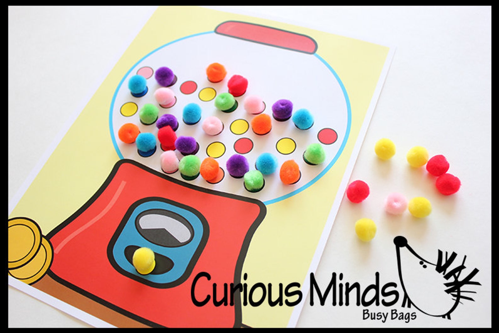 PDF Place Pom-poms Busy Bag Color Sorting - Etsy