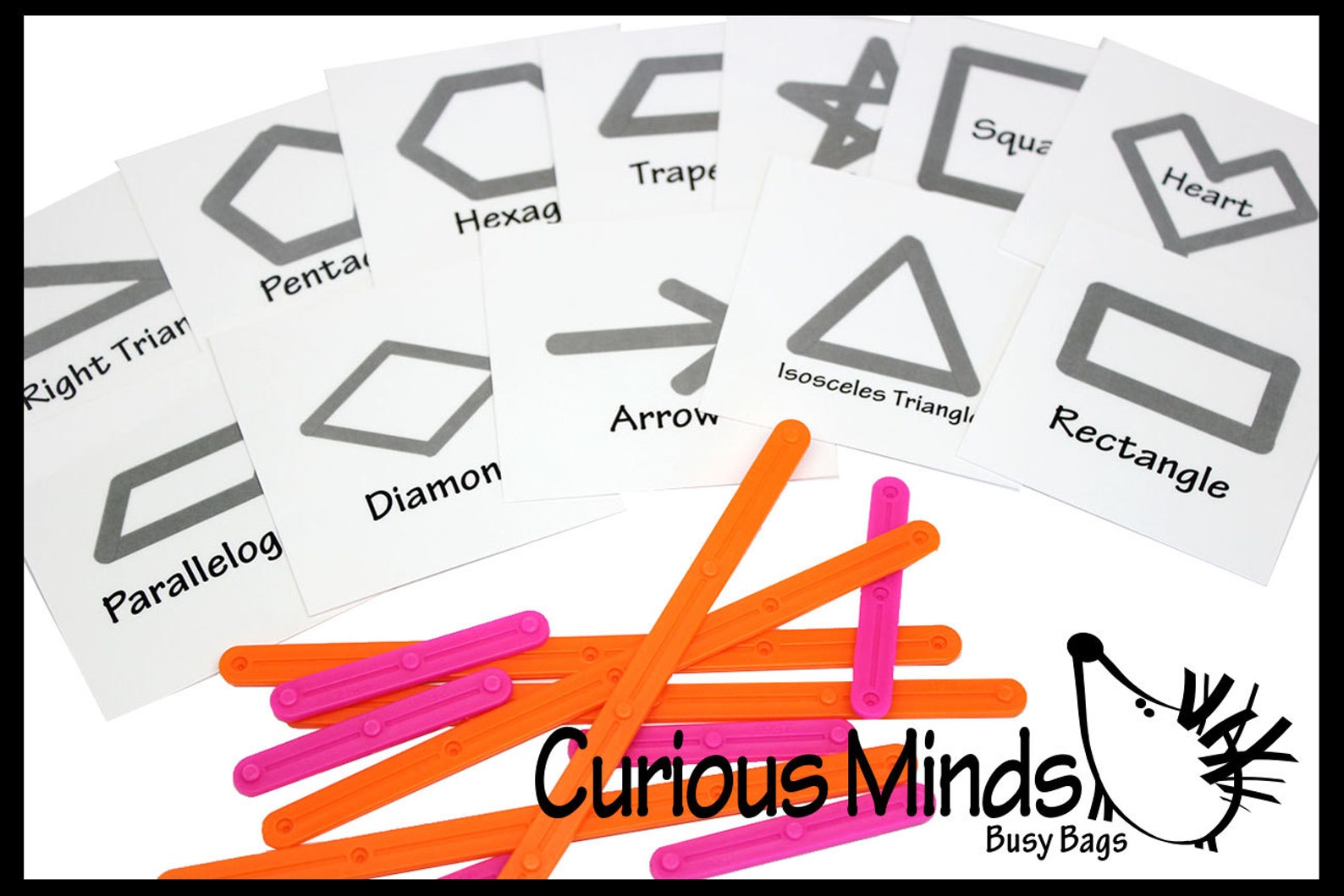 Making Shapes With Popsicle Sticks OR Plastic Snap Together Sticks ...