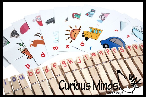 Toys CVC Word Cards with Clothespins Busy Bag PDF 36 CVC Picture Words ...