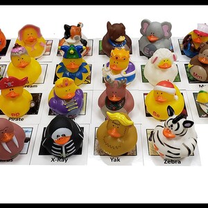 Matching Alphabet Ducks with Picture Cards Rubber Duckies | Etsy
