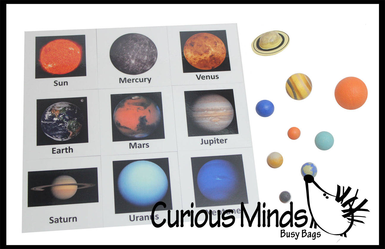 Solar System Planet Match - Educational Montessori - Solar System - Etsy