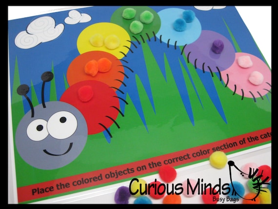 PDF DOWNLOAD You Print Color Sort Caterpillar Busy Bag - Etsy