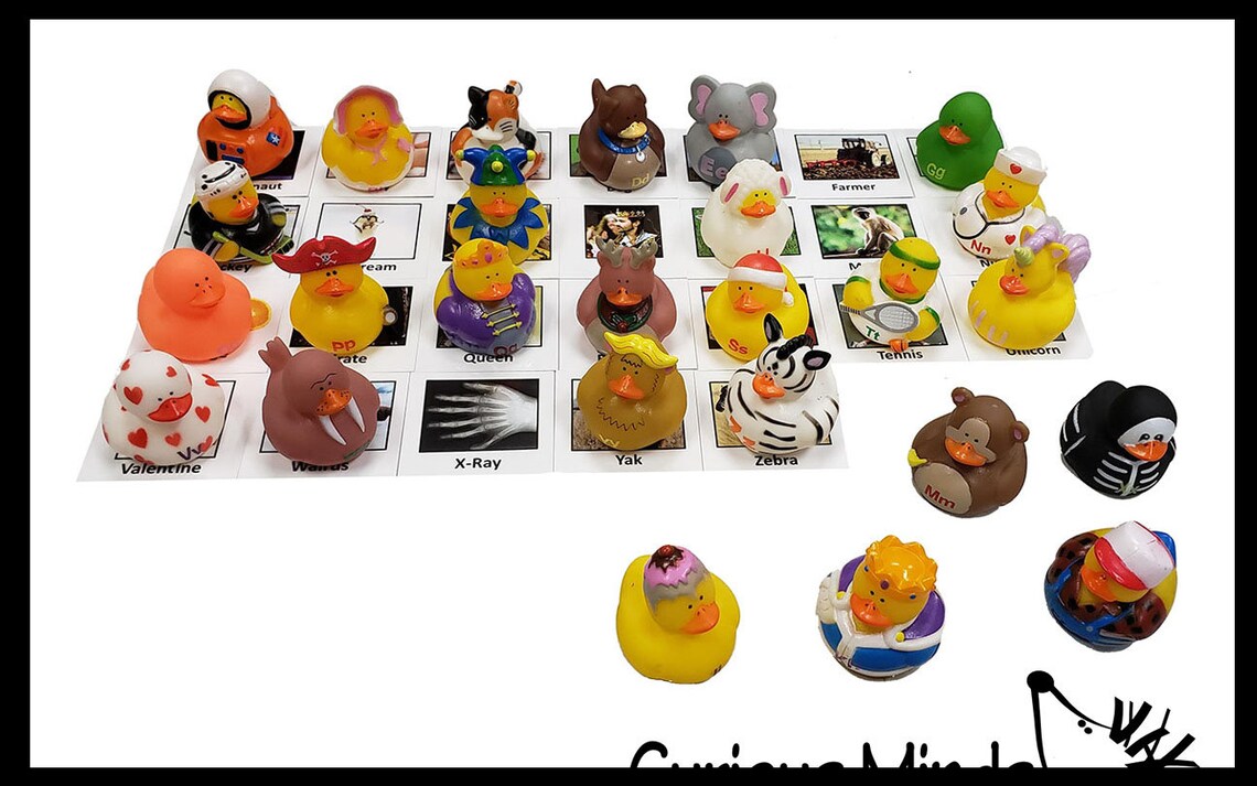 Matching Alphabet Ducks With Picture Cards - Rubber Duckies for Each ...