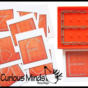 Mini Geoboard (shape, Alphabet and Number Cards Available) - Etsy