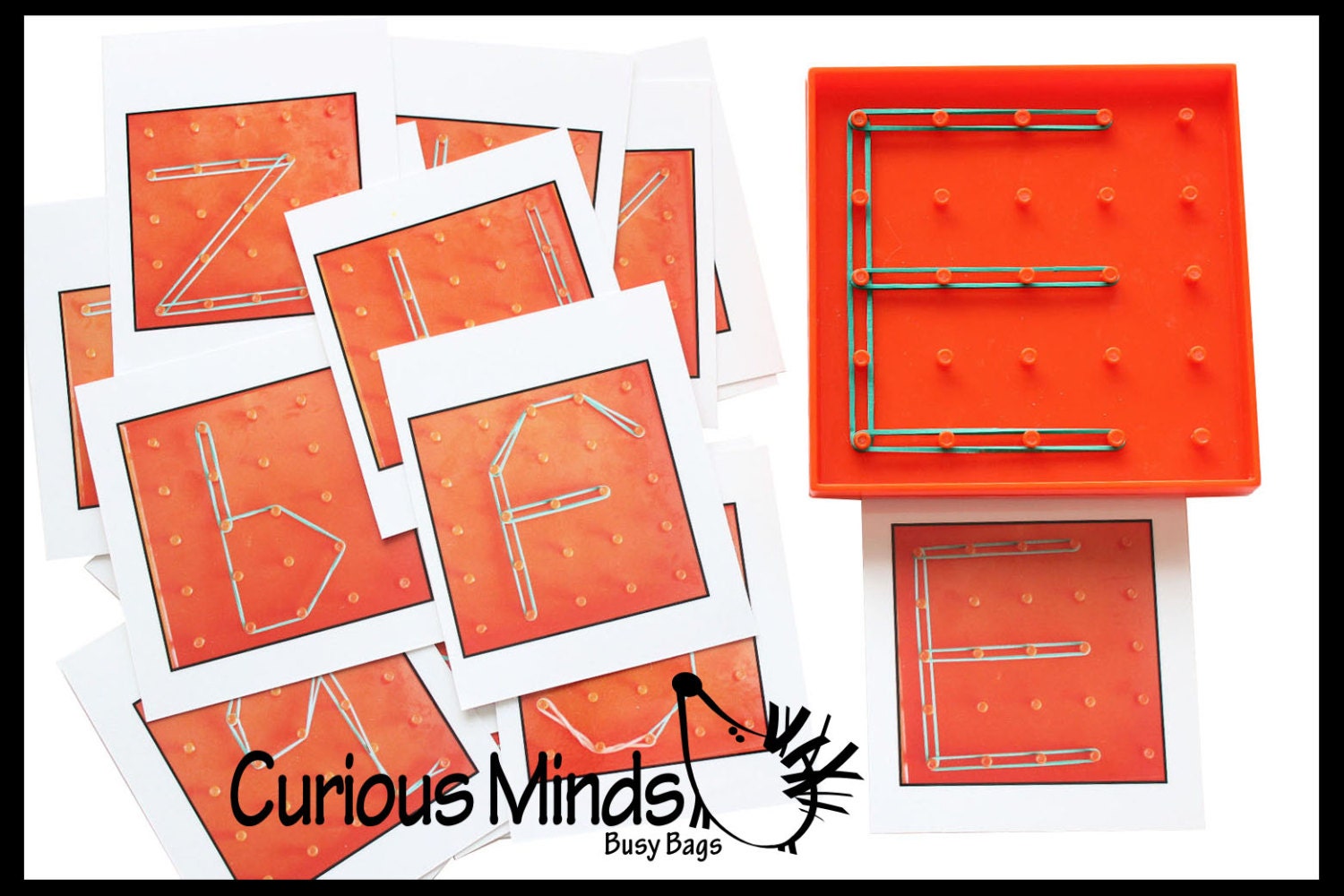 Mini Geoboard shape Alphabet and Number Cards Available - Etsy