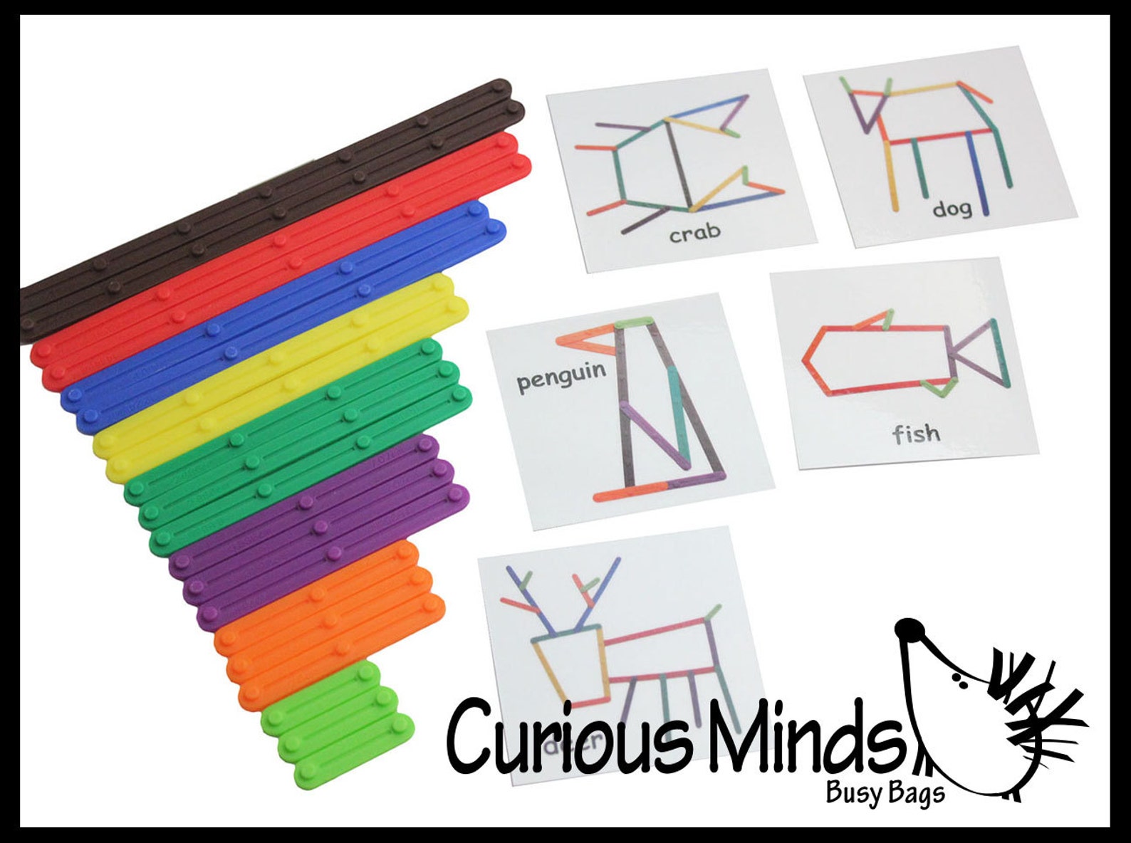 Creating Animals and Objects With Snap Together Plastic Sticks - Follow ...