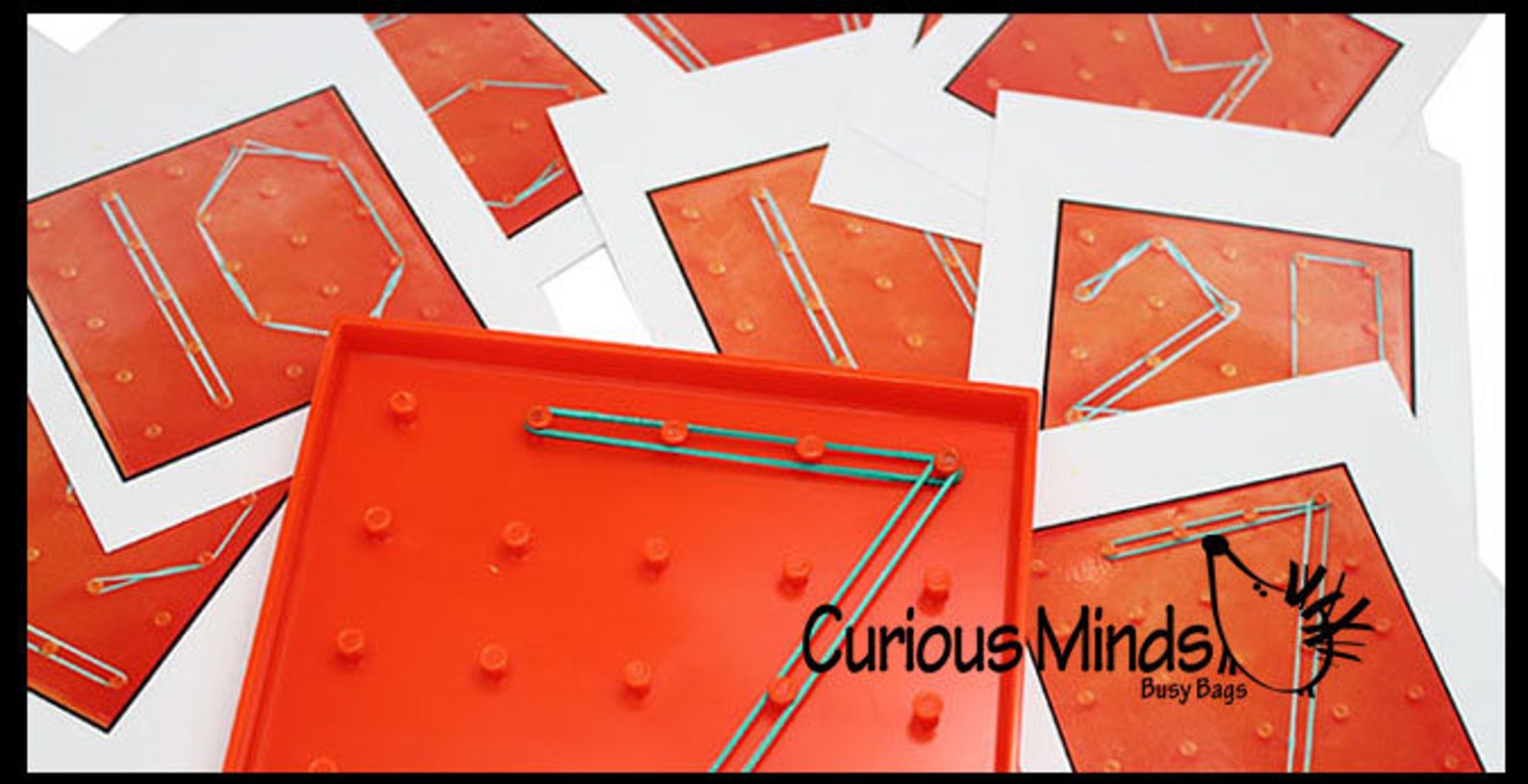 Mini Geoboard shape Alphabet and Number Cards Available - Etsy