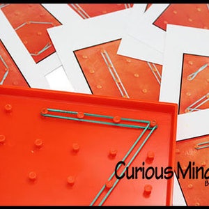 Mini Geoboard (shape, Alphabet and Number Cards Available) - Etsy