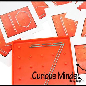 Mini Geoboard (shape, Alphabet and Number Cards Available) - Etsy