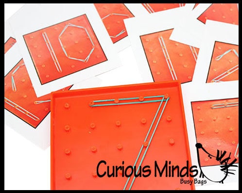 Mini Geoboard shape Alphabet and Number Cards Available - Etsy