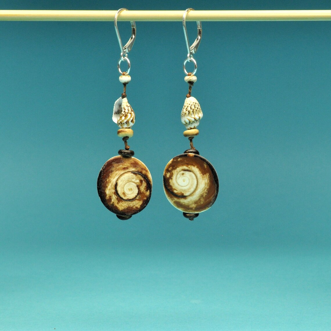 Cat's Eye and Shell Earrings - Etsy