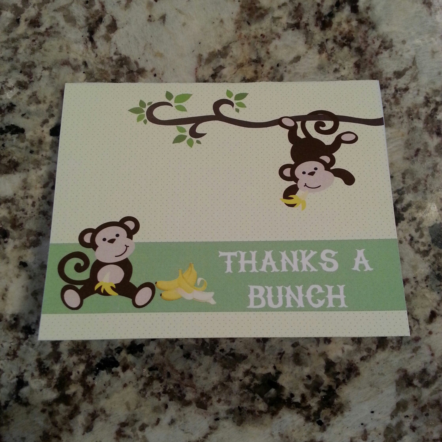 Printable Monkey Thank You Cards - Etsy