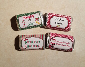 Christmas Mini Candy Wrappers Printable - Etsy