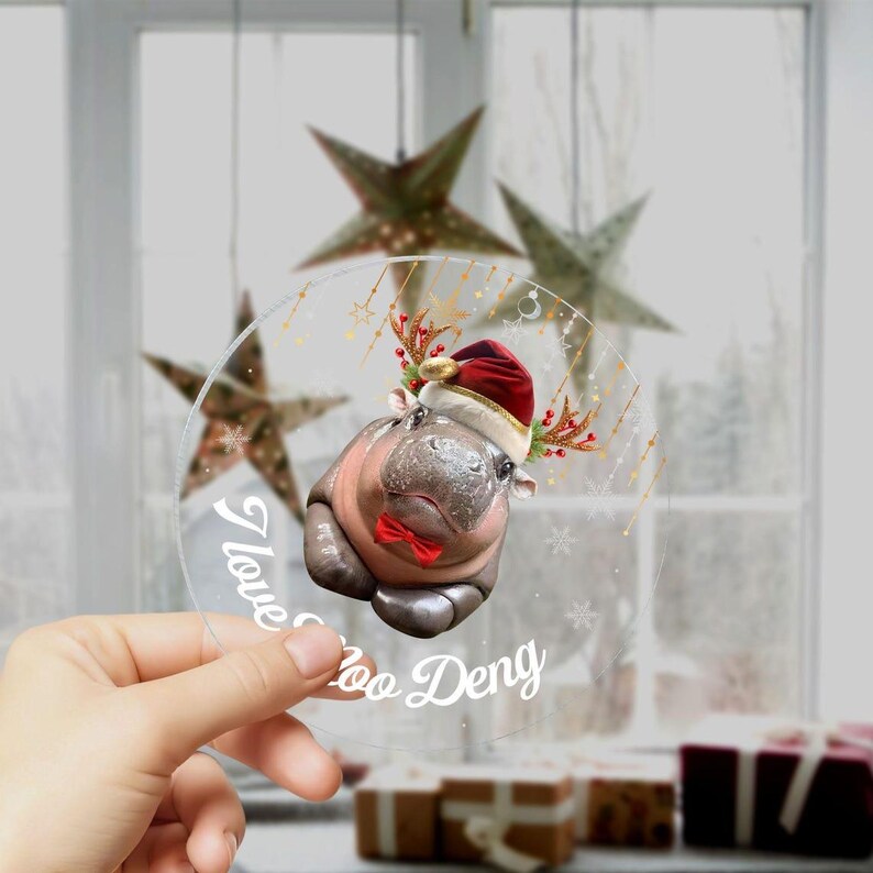 Custom Cute Baby Hippo Moo Deng Bouncy Pig in Thai Hippopotamus ...