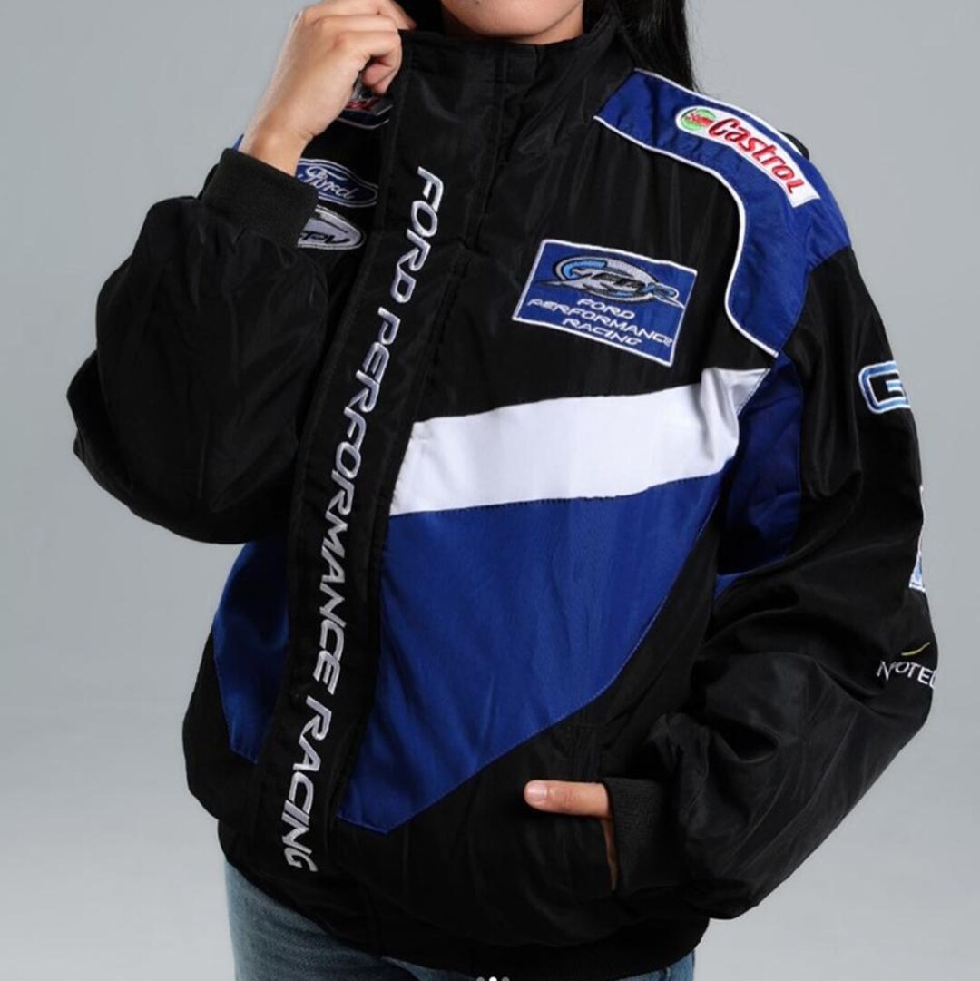 Unisex Motorsport Jacket Racing Jackets With Patches Streetwear Y2k ...