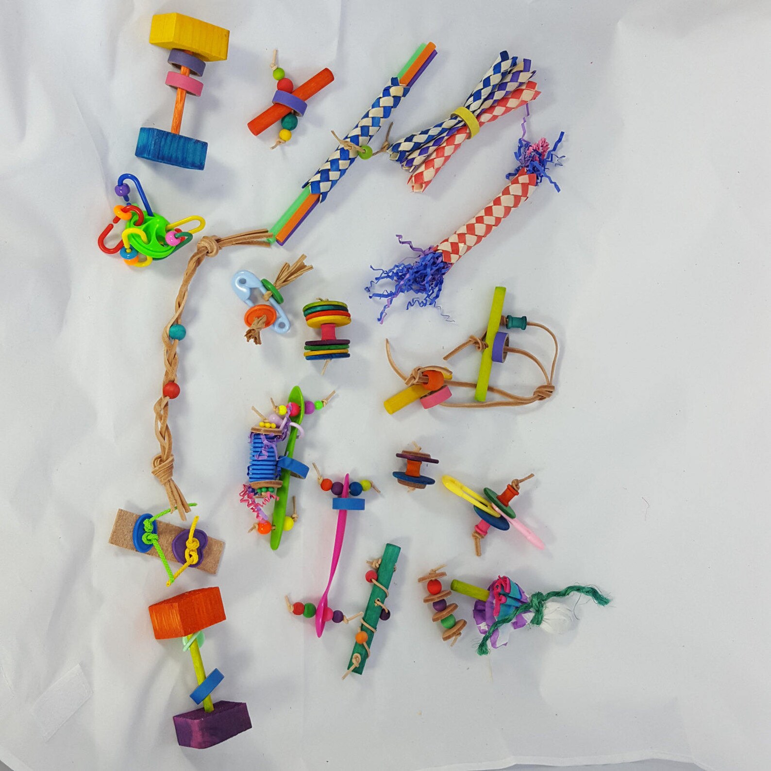 CHLOE'S TOY BOX ** 20 Assorted Foot Toys With an All Natural Wooden Box ...