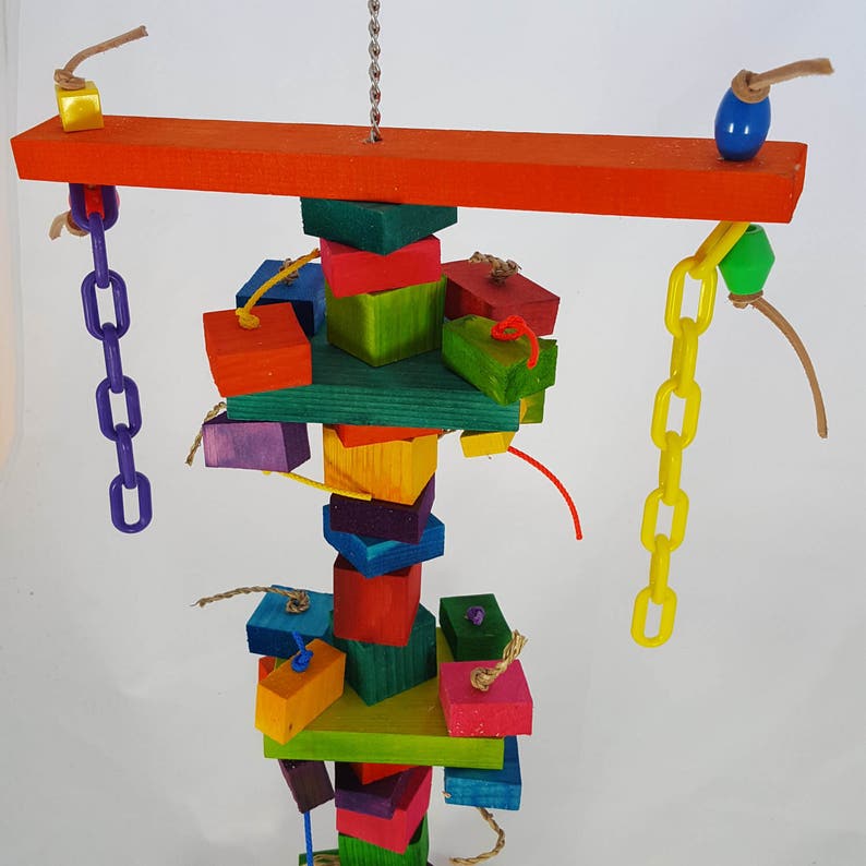 Extra Large Parrot Toy THE WOOD PILE Macaw African Grey | Etsy