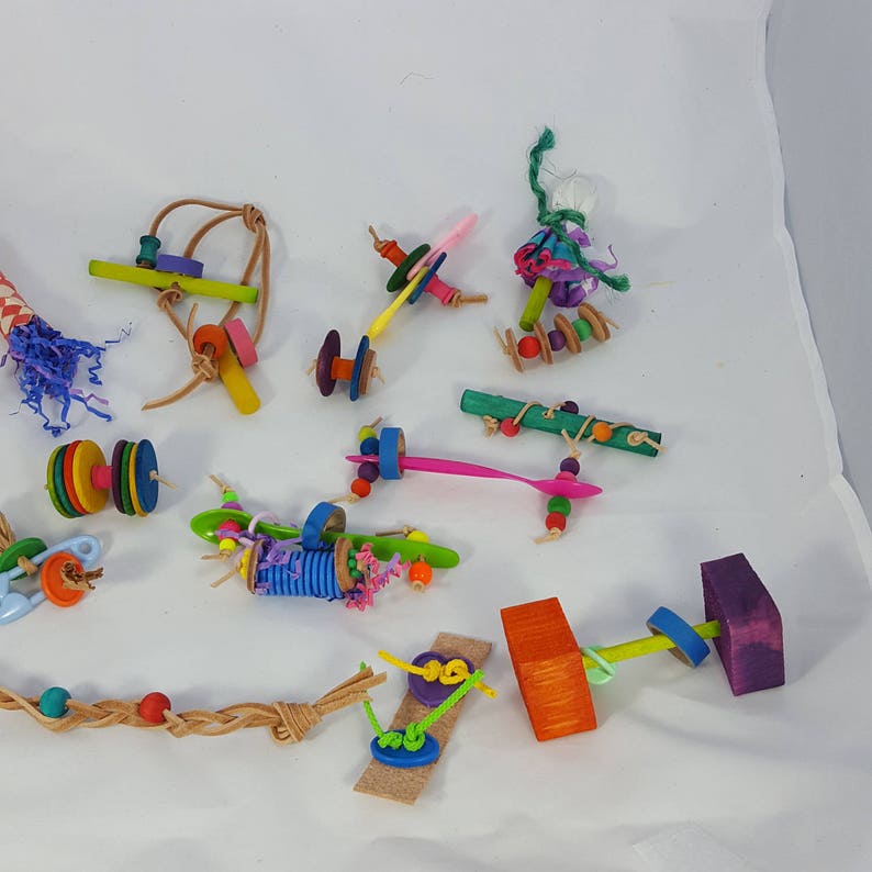 CHLOE'S TOY BOX ** 20 Assorted Foot Toys With an All Natural Wooden Box ...