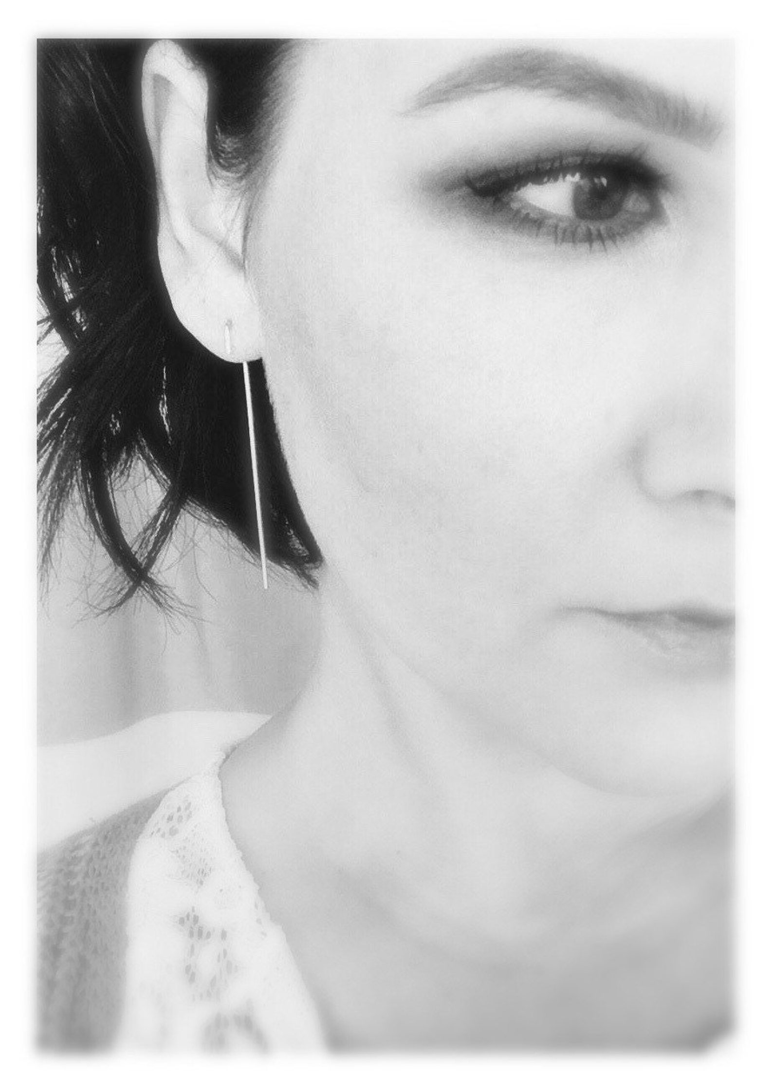 Reversible Double Bar Earrings / Stick Threader Earrings / | Etsy