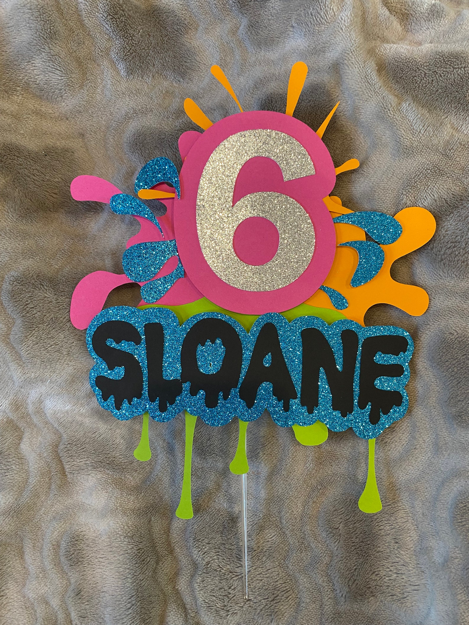 Paint Splatter Cake Topper/cake Decoration/paint Art Theme/paint ...