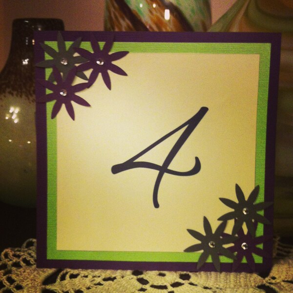 Rhinestone Table Numbers - Etsy