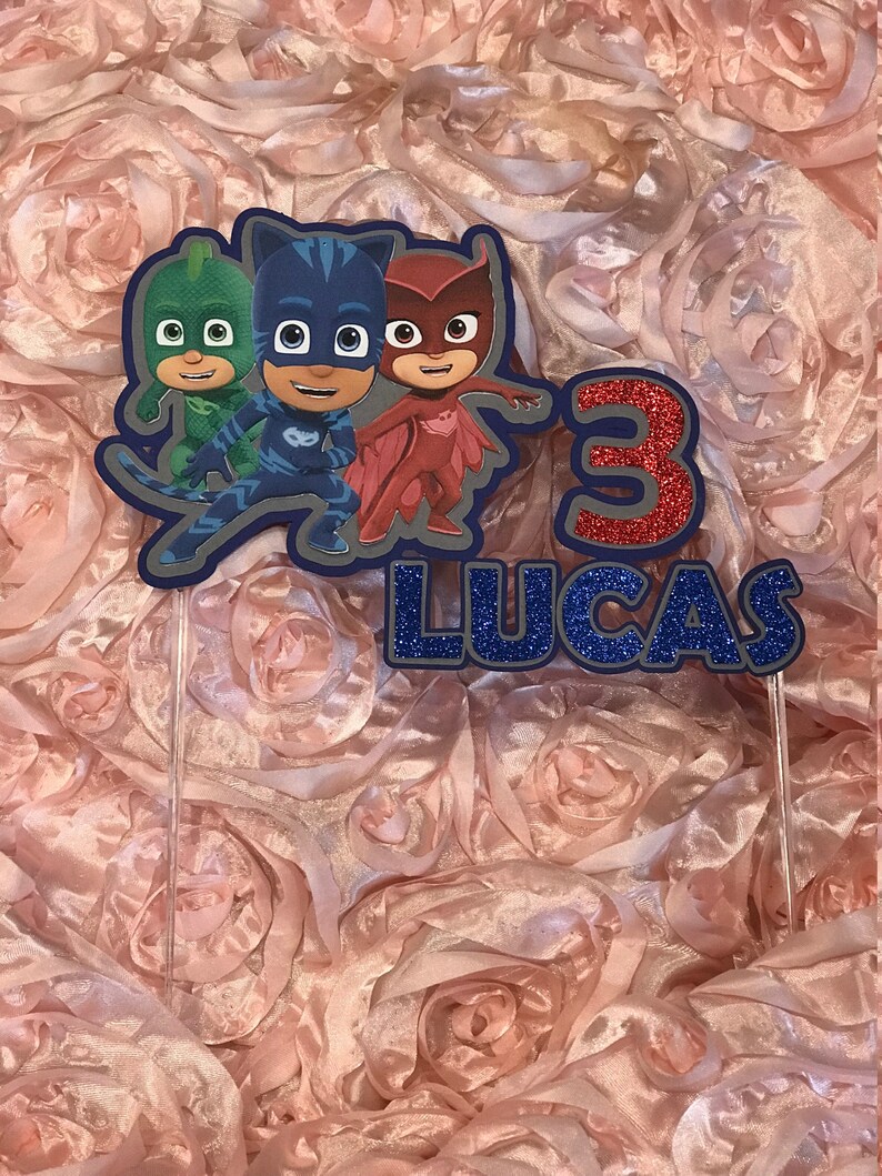 PJ Masks Cake Topper Pj Masks Birthday Cake Topper Pj Masks | Etsy