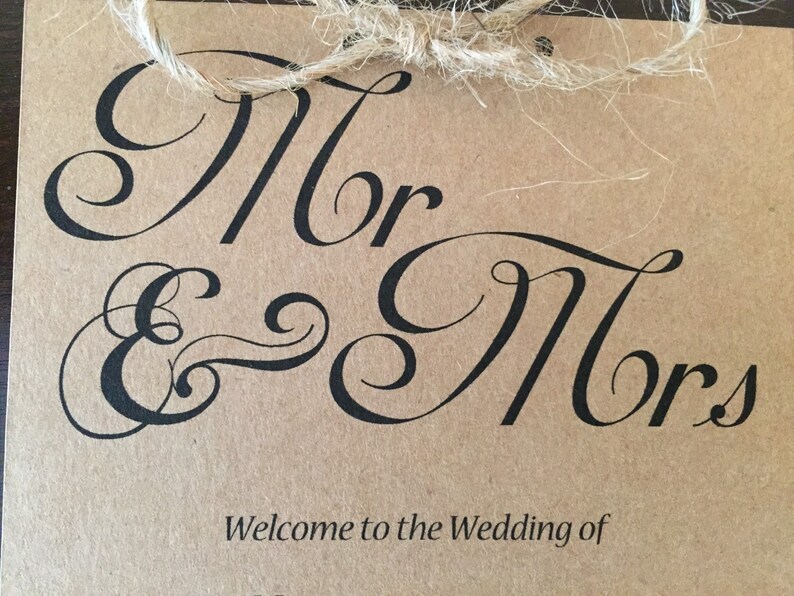 Rustic Kraft Wedding Ceremony Programs - Etsy