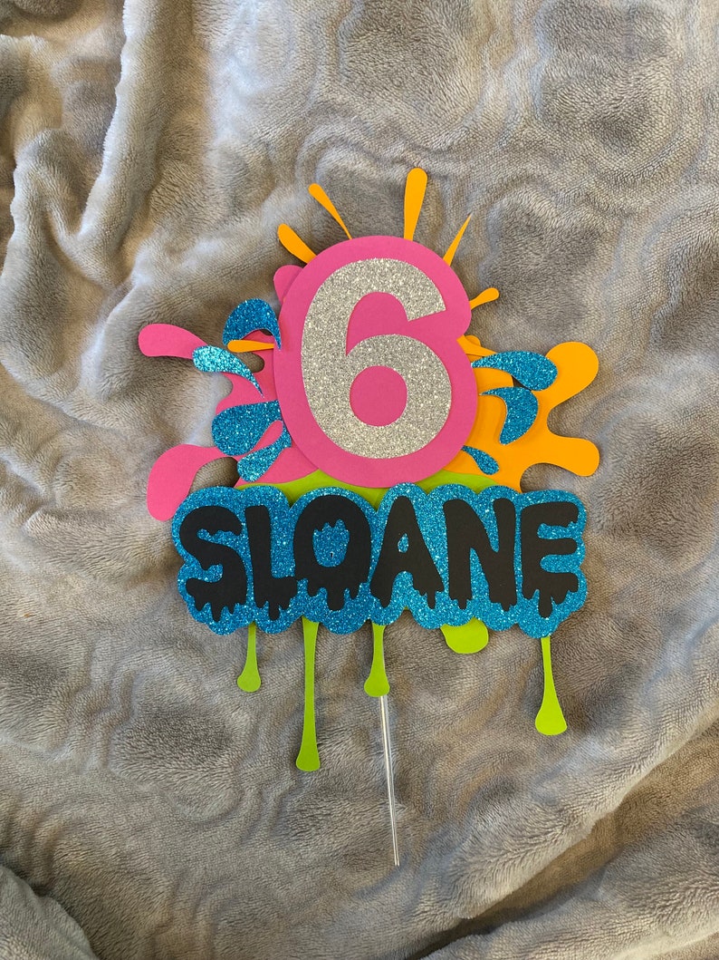 Paint Splatter Cake Topper/cake Decoration/paint Art Theme/paint ...