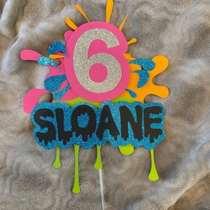 Paint Splatter Cake Topper/cake Decoration/paint Art Theme/paint ...