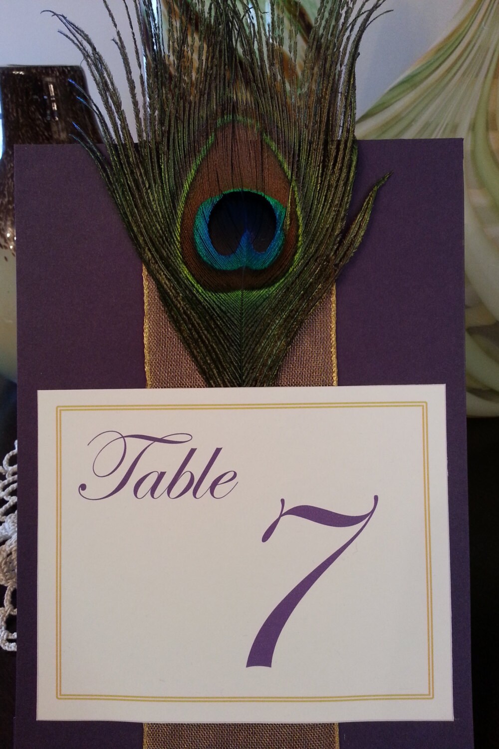 Classy Wedding Table Numbers With Peacock - Etsy
